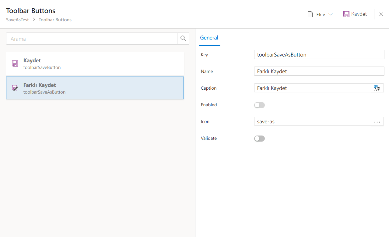 Form Üzerinde Farklı Kaydet Butonu Kullanımı | Bimser