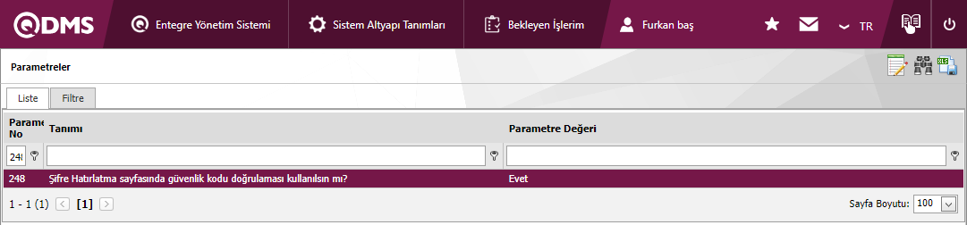 Sistem Altyapı Tanımları | Bimser