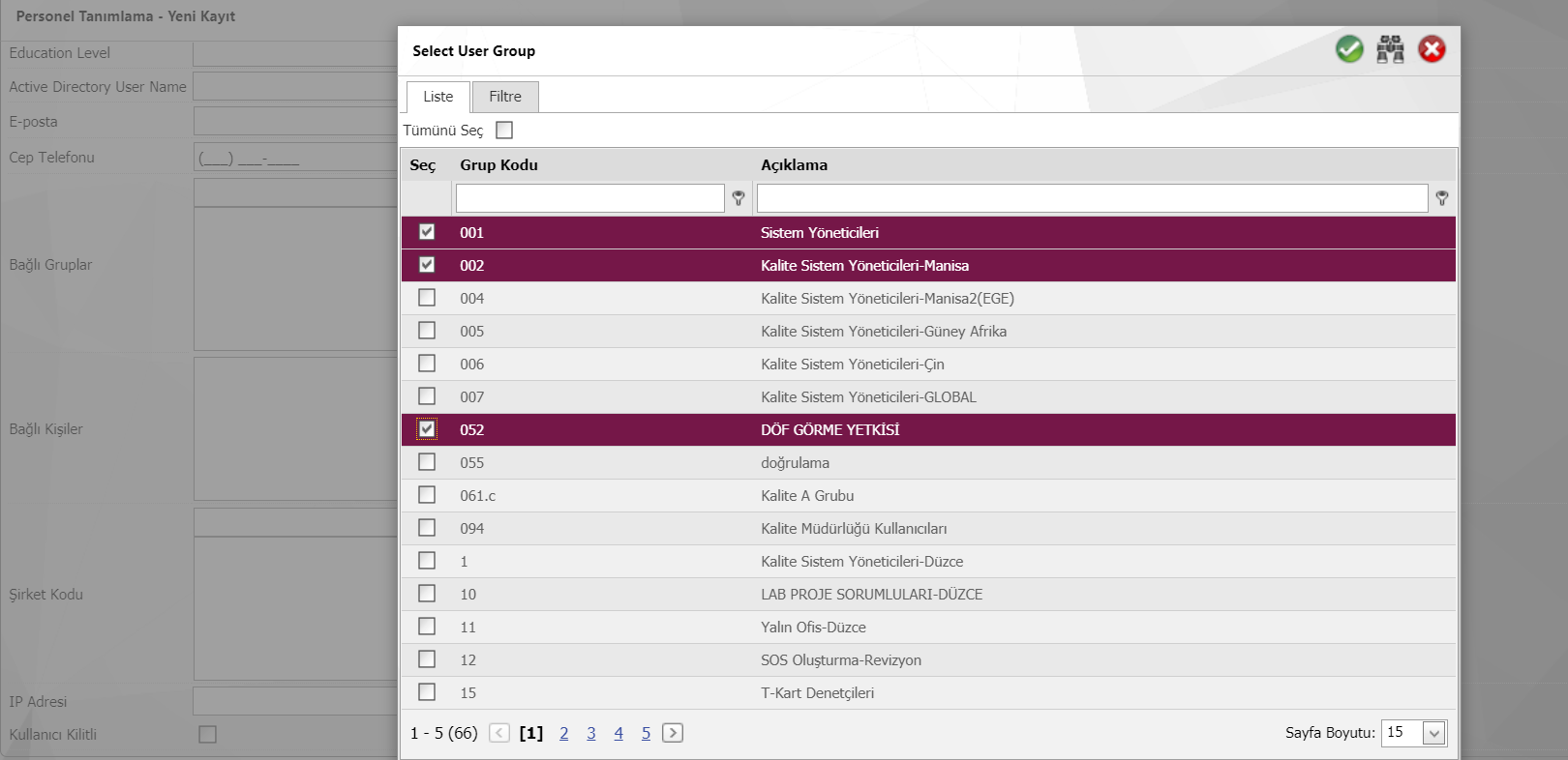 Sistem Altyapı Tanımları | Bimser
